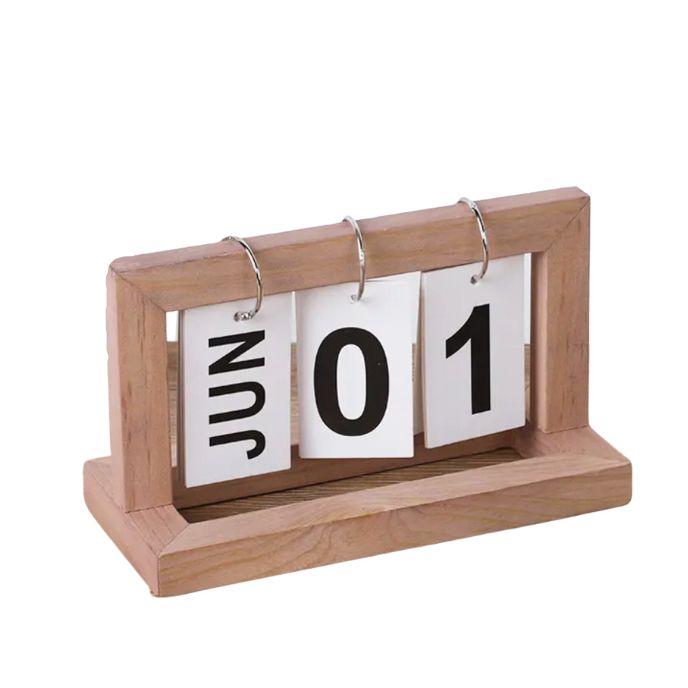 Retro Wooden Flip Calendar– Ataraxy Market + Design